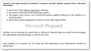 Microsoft Launches Pinpoint Website – Find Experts, Applications and ...